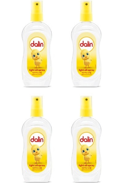 Dalin Light Oil Spreyli Bebek Yağı 200 ml x 4 Adet