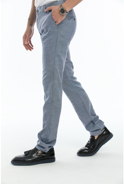 Lalinya Mavi Çizgili Casual Pantolon