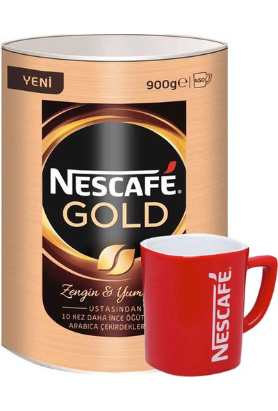 Nescafe Gold Granül Kahve 900 gr + Nescafe Kupa Bardak Nescafe Gold Granül Kahve 900 gr + Nescafe Kupa Bardak