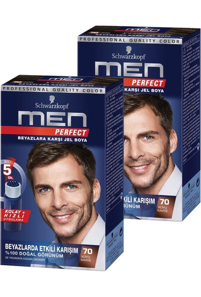 SCHWARZKOPF MEN PERFECT SAÇ BOYASI 70 - KOYU KAHVE X 2 ADET SCHWARZKOPF MEN PERFECT SAÇ BOYASI 70 - KOYU KAHVE X 2 ADET