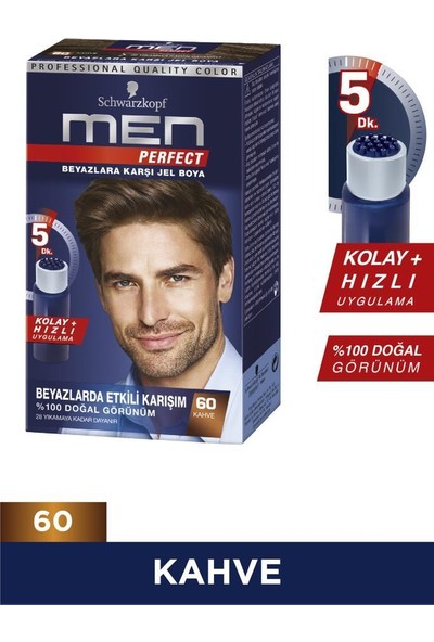 Schwarzkopf Men Perfect Erkek Jel Saç Boyası 60 Kahve Schwarzkopf Men Perfect Erkek Jel Saç Boyası 60 Kahve