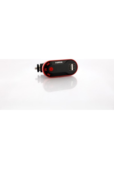 Sunix MDL11 Bluetooth FM Modülatör Transmitter 2.0A Şarj, Dijital göstergeli Kırmızı Sunix MDL11 Bluetooth FM Modülatör Transmitter 2.0A Şarj, Dijital göstergeli Kırmızı