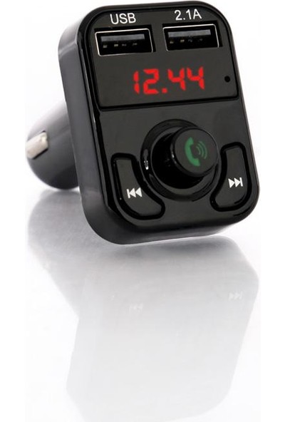 Sunix MDL12 Bluetooth FM Modülatör Transmitter 2.4A Şarj, Dijital Göstergeli Siyah Sunix MDL12 Bluetooth FM Modülatör Transmitter 2.4A Şarj, Dijital Göstergeli Siyah