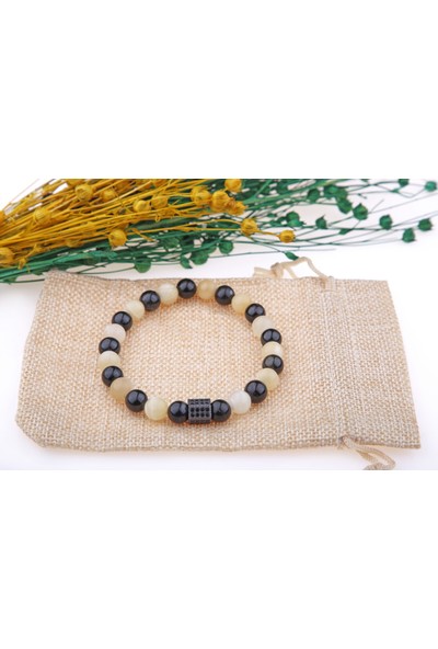 Osmanlı Doğal Taş Florit Hematit Doğal Taş Bileklik Osmanlı Doğal Taş Florit Hematit Doğal Taş Bileklik