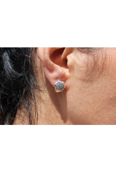 Nesli Shop 925 Ayar Tasarım Gümüş Küpe