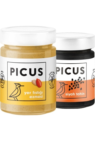 Picus Fıstık Ezmesi 300 gr Siyah Tahin 210gr Picus Fıstık Ezmesi 300 gr Siyah Tahin 210gr