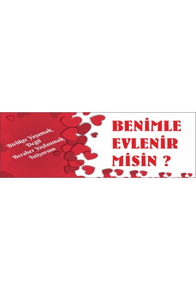 Hsn Evlilik Teklifi Pankartı 50X150 cm Afiş Hsn Evlilik Teklifi Pankartı 50X150 cm Afiş