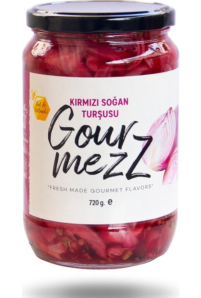 Gourmezz %100 Doğal Kırmızı Soğan Turşusu 720 gr Gourmezz %100 Doğal Kırmızı Soğan Turşusu 720 gr