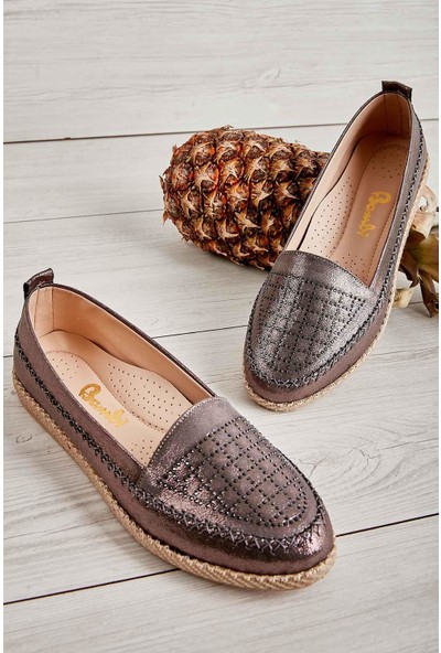Bambi Platin Kadın Espadril L0517935936