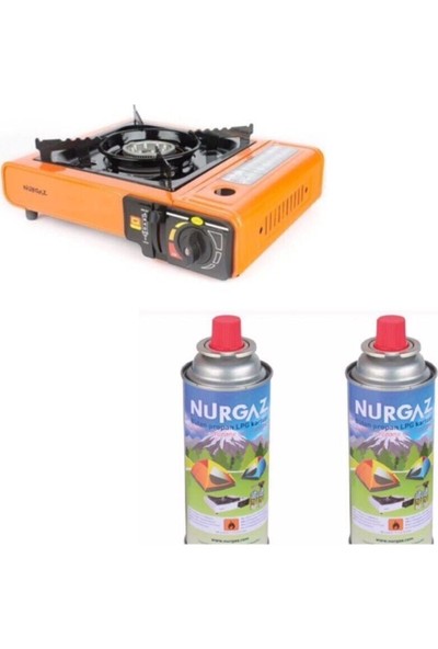 Nurgaz Portatif Ocak + 2 Kartuş Nurgaz Portatif Ocak + 2 Kartuş