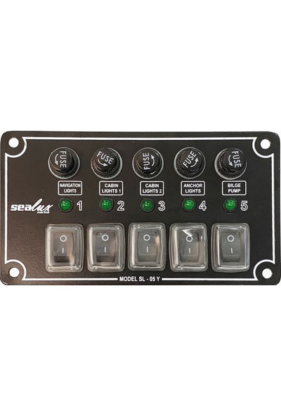 Sealux 5 Anahtarlı Switch Panel Sigorta Paneli