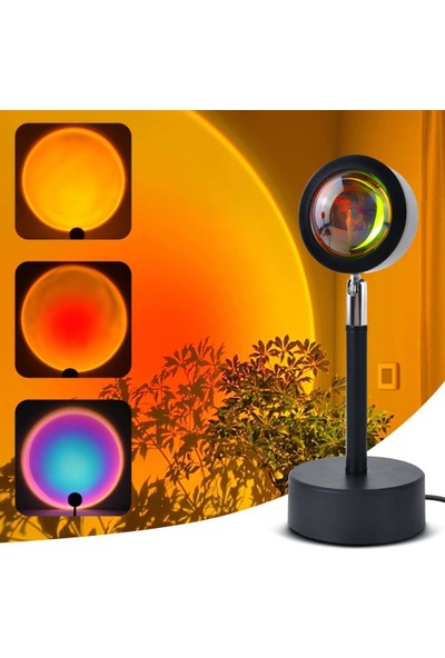 MiniHome Uzaktan Kumandalı Gün Batımı 16 Renkli Gökkuşağı Rgb Atmosfer Projeksiyon Lambası MiniHome Uzaktan Kumandalı Gün Batımı 16 Renkli Gökkuşağı Rgb Atmosfer Projeksiyon Lambası
