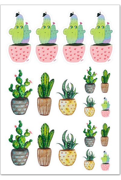 Fatofotofan Kaktüslü Sticker Set