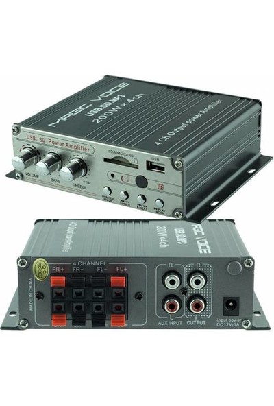 Ayt Magıcvoıce Motosiklet MİNİ-12V-ANFİ 200W 2 Kanal Uk/ Usb/sd(Pazarcı Anfi) Ayt Magıcvoıce Motosiklet MİNİ-12V-ANFİ 200W 2 Kanal Uk/ Usb/sd(Pazarcı Anfi)