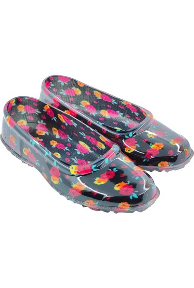 Fafatara Kadın Karışık Çiçekli Lastik Ayakkabı Fafatara Kadın Karışık Çiçekli Lastik Ayakkabı