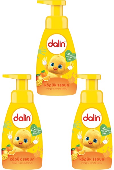 Dalin Köpük Sabun Mango ve Portakal Kokulu 200 ml x 3 Adet Dalin Köpük Sabun Mango ve Portakal Kokulu 200 ml x 3 Adet