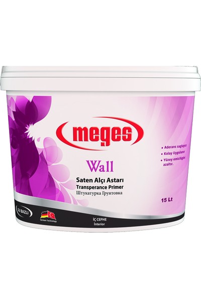 Meges Wall Saten Alçı Yüzey Astarı 2,5 kg