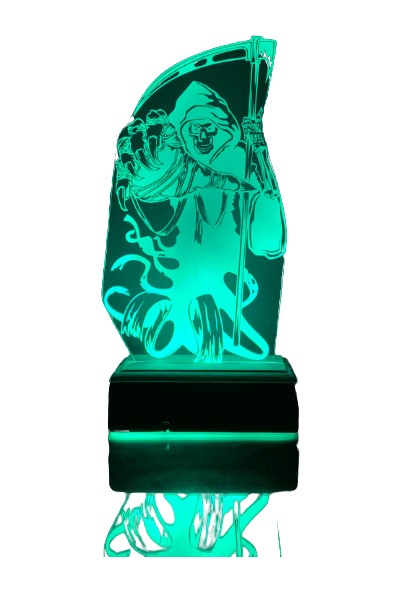 Modiwa Design Özel Tasarım Oraklı Iskelet Hediyelik 3D Dekoratif LED Lamba