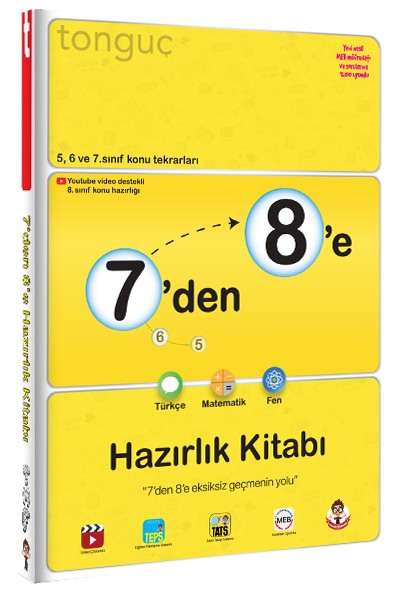 Tonguç 7'den 8'e Hazırlık Kitabı