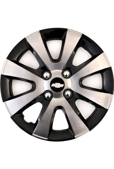 HMNL Chevrolet Aveo 15'' Inç Gri - Siyah 4lü Set Jant Kapağı Çelik Jant Görünümlü