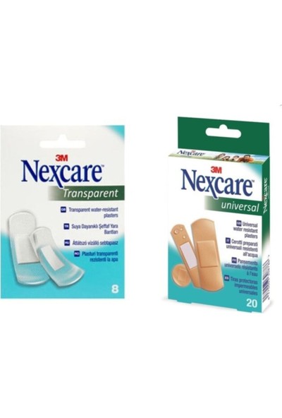 Nexcare Transparent 8'li Yara Bandı + Universal Karışık Yara Bandı 20'li Nexcare Transparent 8'li Yara Bandı + Universal Karışık Yara Bandı 20'li