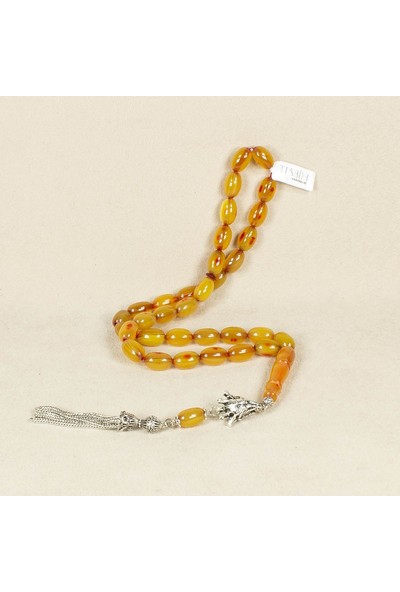 Tesbih Kardeşliği Patinli Sıkma Kehribar Tesbih