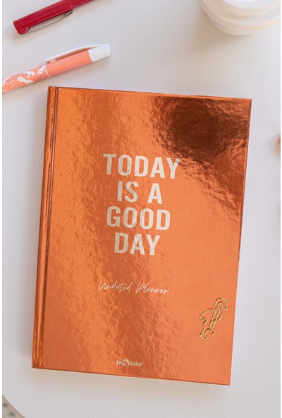 Le Color Metalik Süresiz Planlayıcı Ajanda Defter 17 x 24 cm Mercan Le Color Metalik Süresiz Planlayıcı Ajanda Defter 17 x 24 cm Mercan