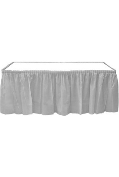 Hayaller Dükkanı Masa Kenarı Eteği Plastik Gümüş P1