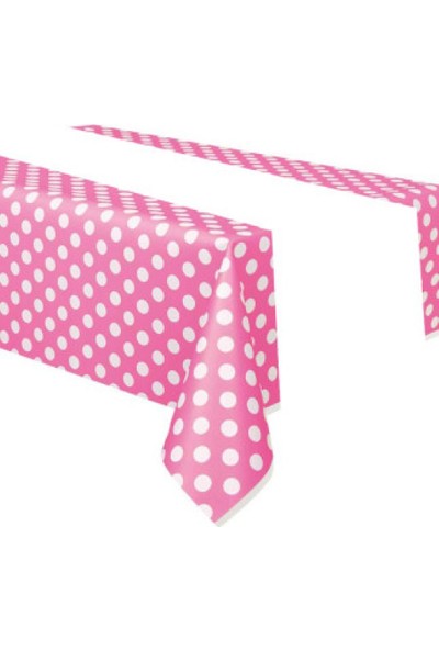 Hayaller Dükkanı Masa Örtüsü Puantiyeli 137X183 cm Pembe Pk:1
