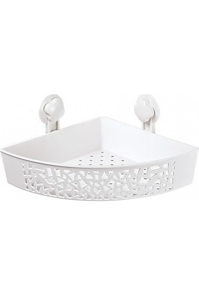 Hayveys Pratik Vantuzlu Köşe Düzenleyici Banyo Rafı