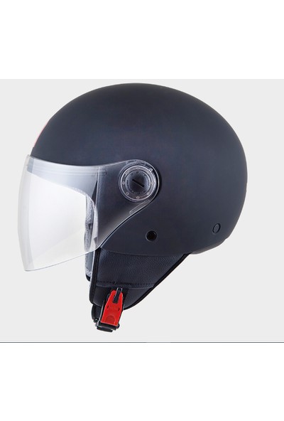 mt Yarım Kask Jet Street Solid Mat Black A1