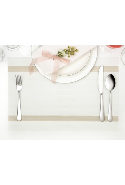 Madame Coco Arseline 4'lü Amerikan Servis - Gri - 30 x 45 cm.