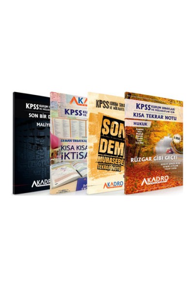 A Kadro Yayınları 4'lü Set Son Tekrar Notları 6.baskı