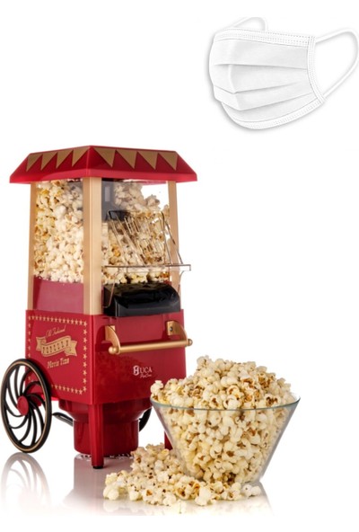 Huca GPM-820 Mısır Patlatma Makinesi+Protectmed Meltblown Filtreli 3 Katlı Telli Maske Beyaz 50 Adet Huca GPM-820 Mısır Patlatma Makinesi+Protectmed Meltblown Filtreli 3 Katlı Telli Maske Beyaz 50 Adet