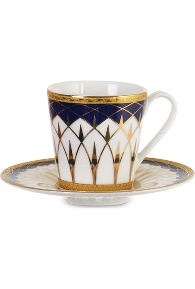 Fecra By Ipek Porselen 12 Parça Mavi Desenli Kahve Fincan Takımı 1218 Fecra By Ipek Porselen 12 Parça Mavi Desenli Kahve Fincan Takımı 1218