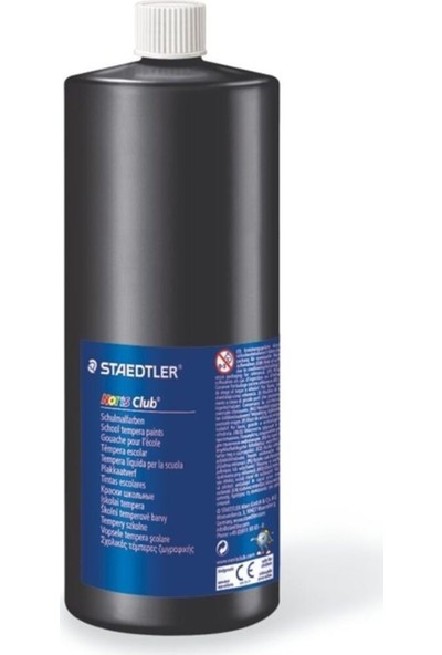 Staedtler 8850-9 Tempera Guaj Boyası Siyah 1000 ml Staedtler 8850-9 Tempera Guaj Boyası Siyah 1000 ml