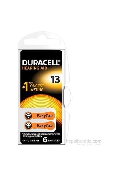 Duracell 13 Numara 6 Lı Işitme Cihazı Pili Duracell 13 Numara 6 Lı Işitme Cihazı Pili