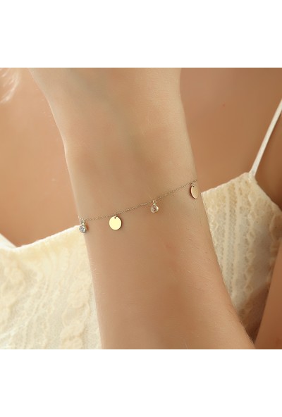 Glorria Altın Plaka Bileklik