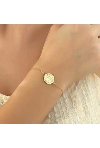 Glorria Gümüş Başak Burcu Bileklik