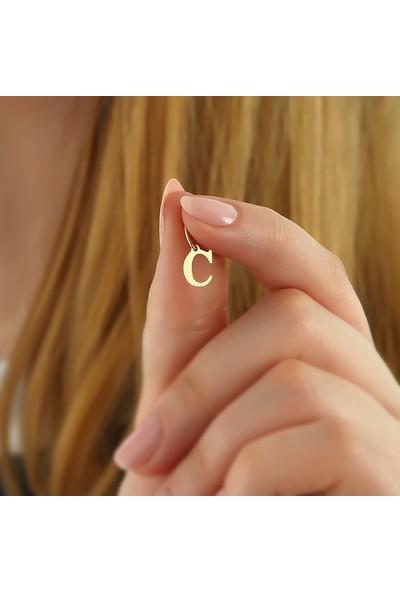 Glorria Altın C Harfi Kolye Ucu