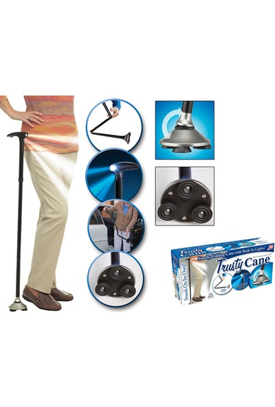 Kastore Trusty Cane Güvenilir Katlanabilir Işıklı Baston