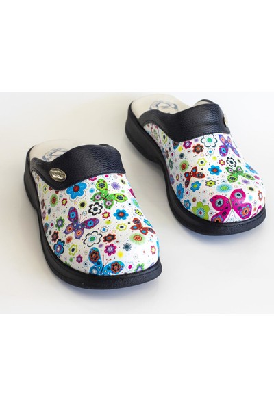 Hipokrat Sabo Terlik (Medikal) Lacivert Taban Kelebek Desen Hipokrat Sabo Terlik (Medikal) Lacivert Taban Kelebek Desen