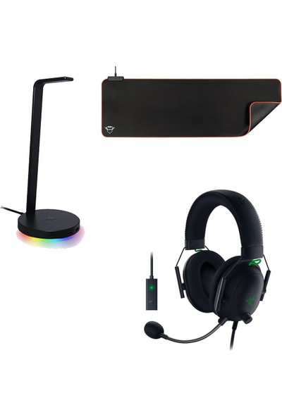 Razer Blackshark V2 USB Enhancer + Trust Gxt 764 Glide - Flex Rgb Xxl Mousepad + Razer Base Station V2 Chroma Razer Blackshark V2 USB Enhancer + Trust Gxt 764 Glide - Flex Rgb Xxl Mousepad + Razer Base Station V2 Chroma