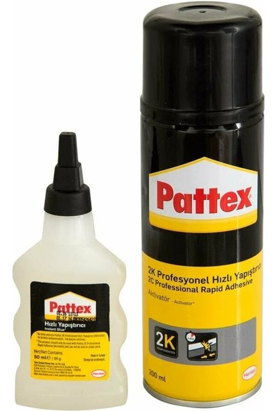 Pattex 2k Hızlı Yapıstırıcı 200+50 ml Pattex 2k Hızlı Yapıstırıcı 200+50 ml