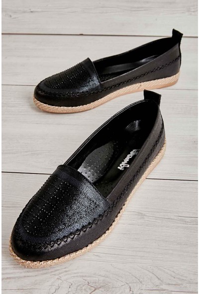 Bambi Siyah Kadın Espadril L0517935936