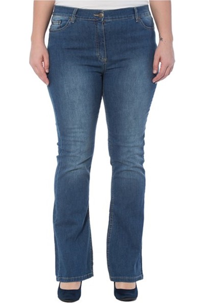 Rmg Büyük Beden Kadın Ipanyol Paca Kim Mavi Pantolon Rmg Büyük Beden Kadın Ipanyol Paca Kim Mavi Pantolon