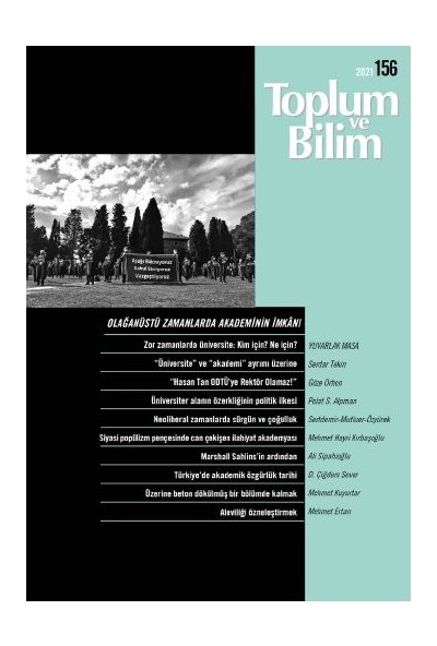 Toplum ve Bilim Sayı 156 Toplum ve Bilim Sayı 156