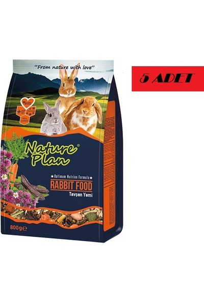 Nature Plan Tavşan Yemi 800 gr