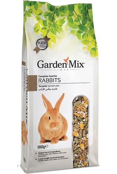 Garden Mix Platin Tavşan Yemi 1 kg x 5 Adet Garden Mix Platin Tavşan Yemi 1 kg x 5 Adet