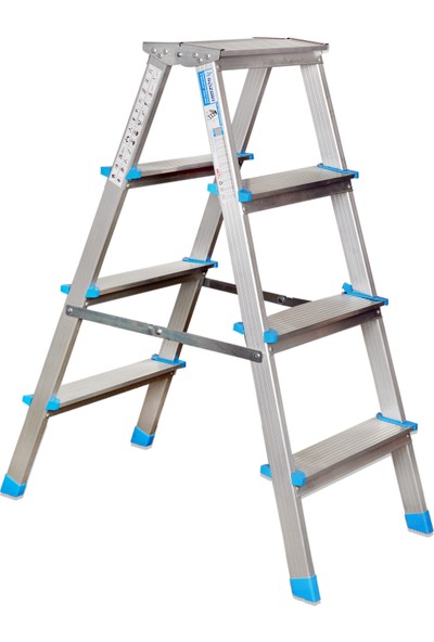 Sözbir Alüminyum 4+4 Çift Çıkışlı Geniş Basamaklı Merdiven